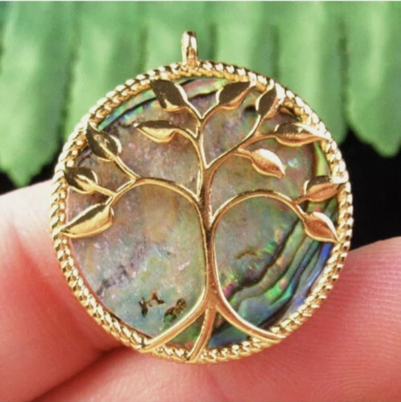 Handmade | Jewelry | New Gold Wrapped Natural Abalone Shell Tree Of ...